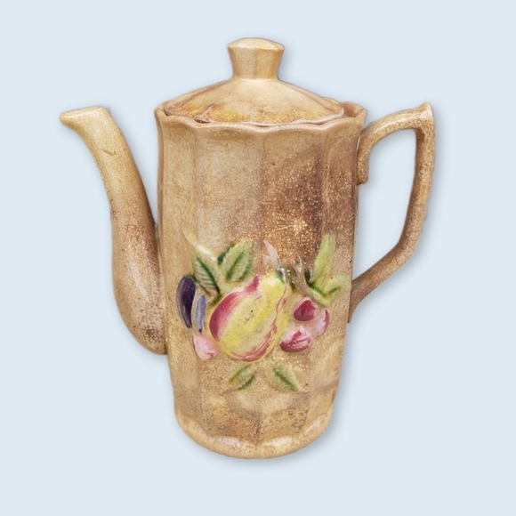 Dining | Vintage Cottagecore Boho Beige Fruit Teapot Coffee Japan ...